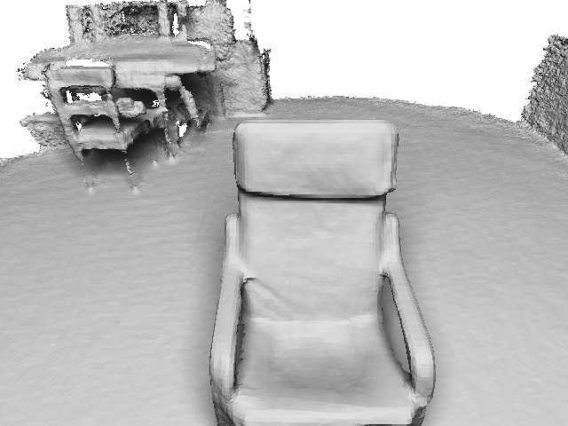 A Large Dataset of Object Scans