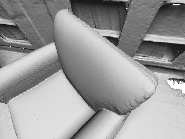 A Large Dataset of Object Scans